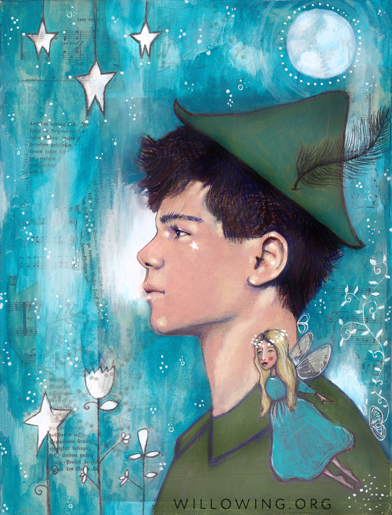 Peter Pan - Original Painting - Willowing Arts
