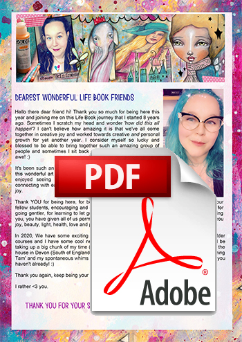 End of Year Goodbye PDF from the Life Book 2019 Teachers - Willowing Arts