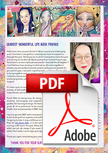 End of Year Goodbye PDF from the Life Book 2020 Teachers - Willowing Arts