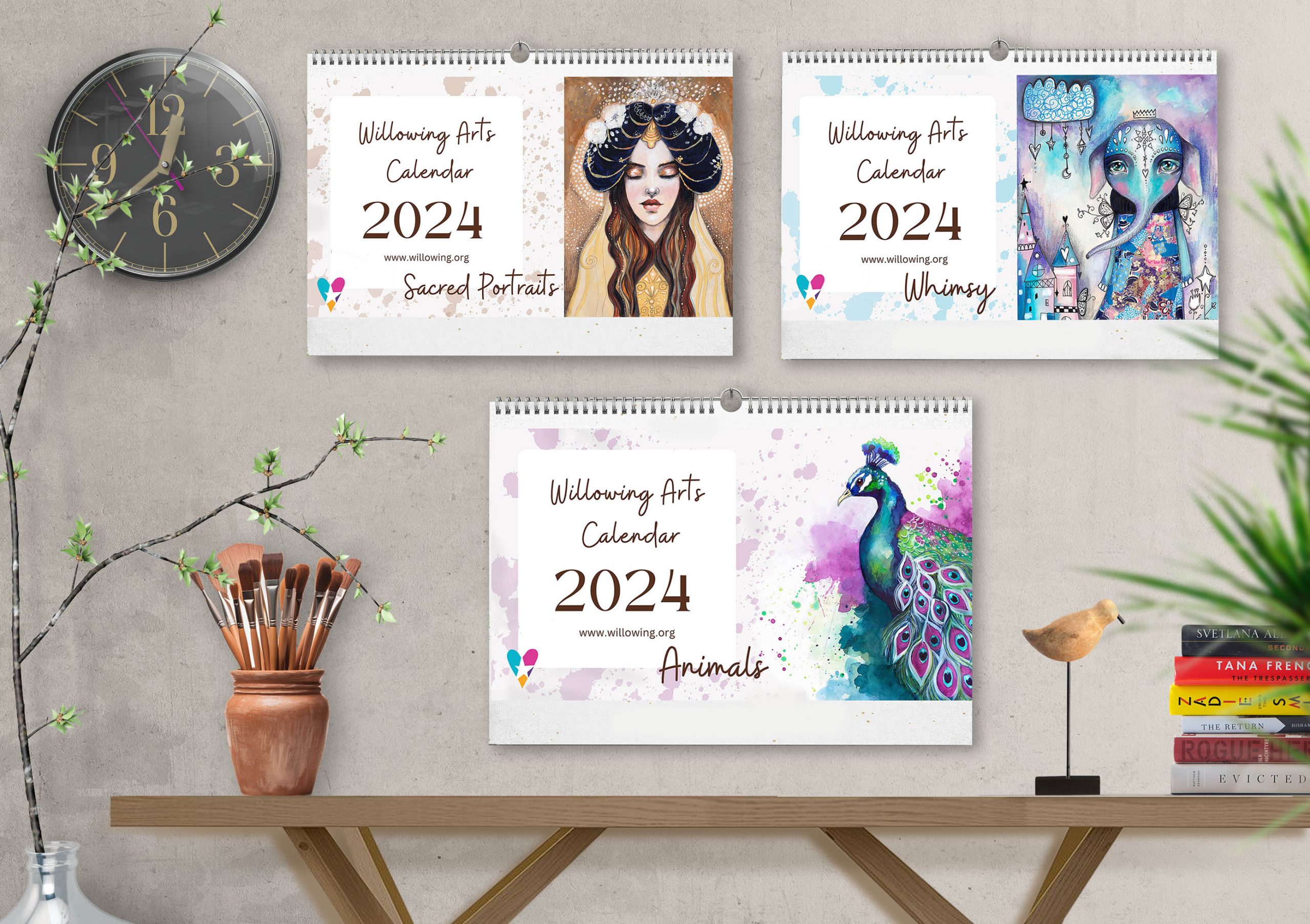 ALL THREE Willowing Arts Calendars - Willowing Arts